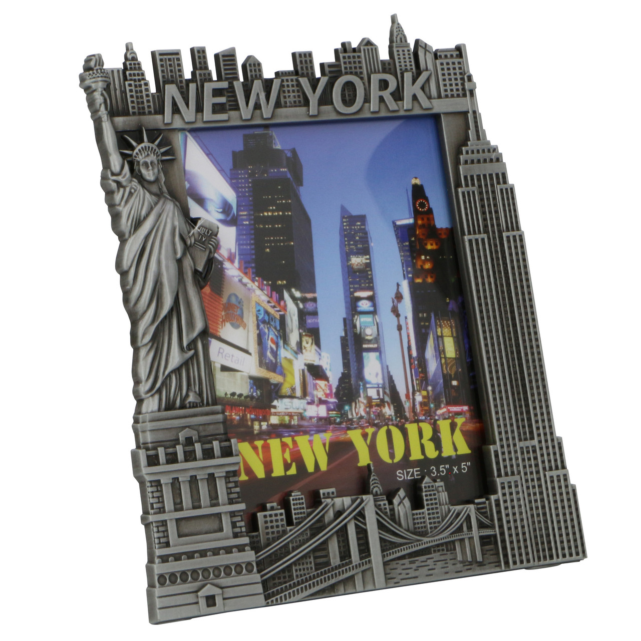 Pewter NY Skyline Photo Frame