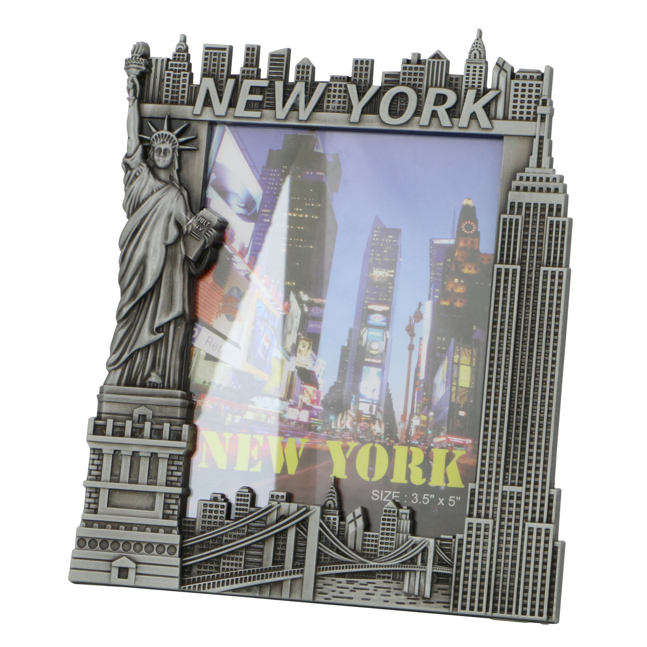 Pewter NY Skyline Photo Frame