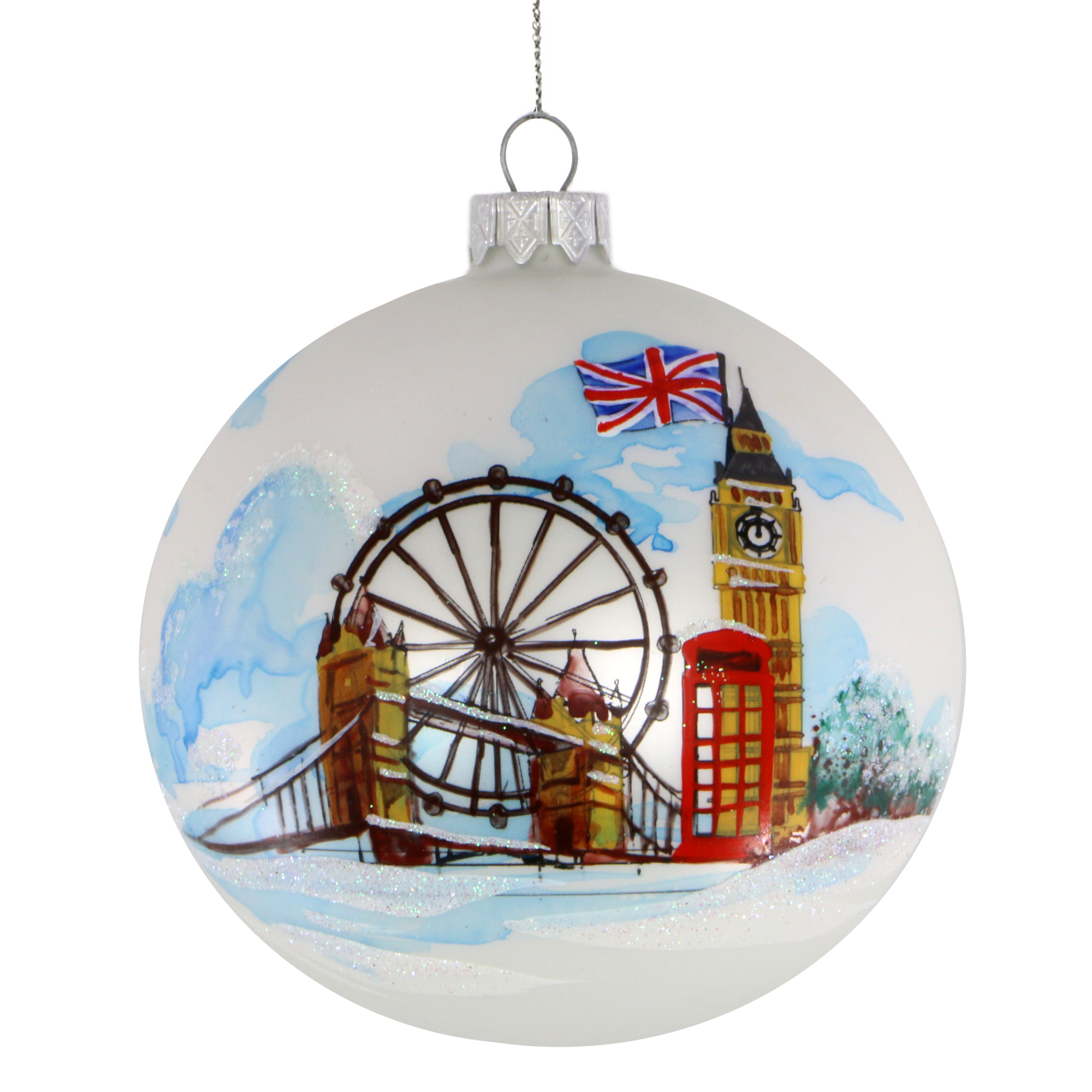 London Christmas Ornament 4 Inch Hand Painted Glass Ball london-christmas-ornament-4-inch-hand-painted-glass-ball