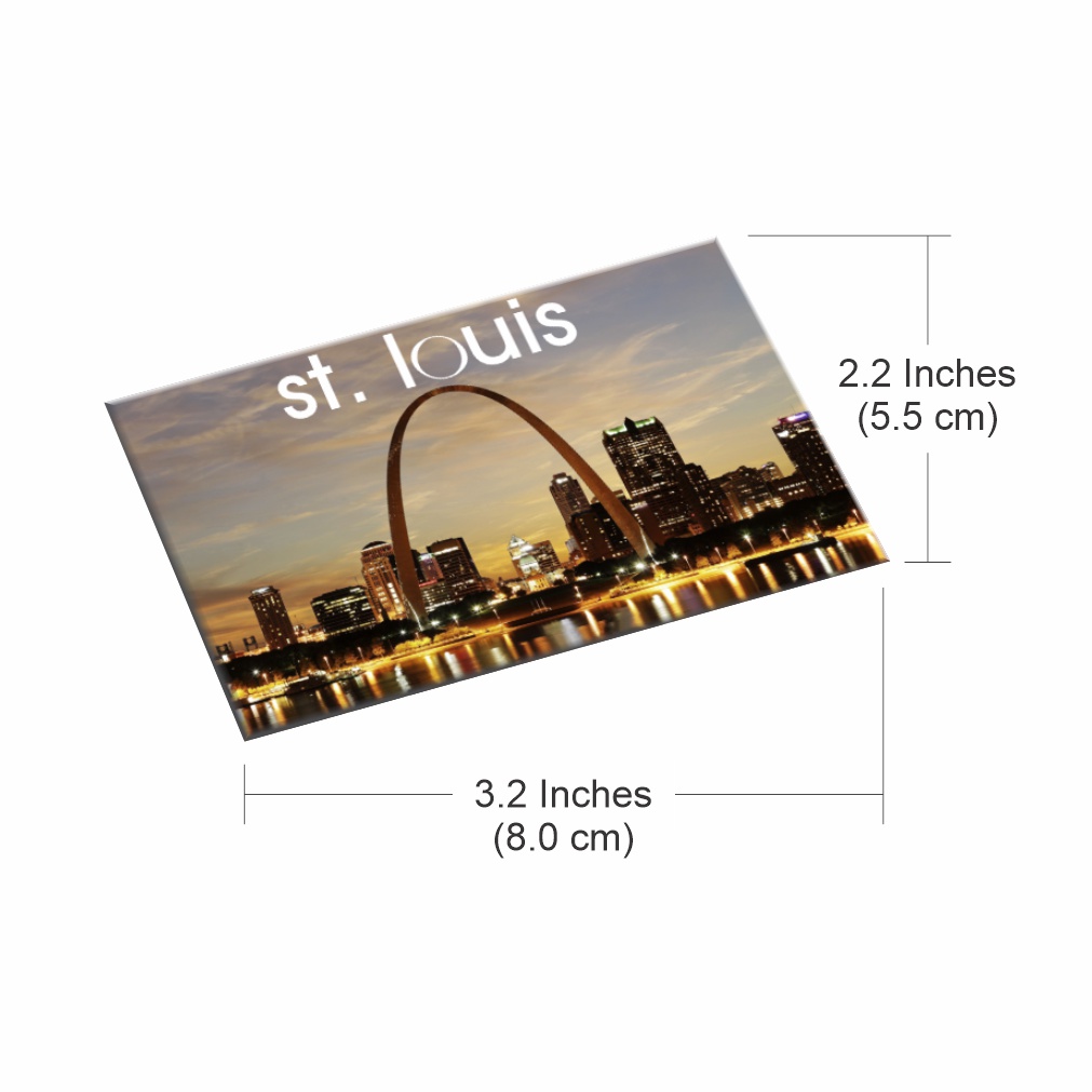 St. Louis Skyline and Gateway Arch Magnet
