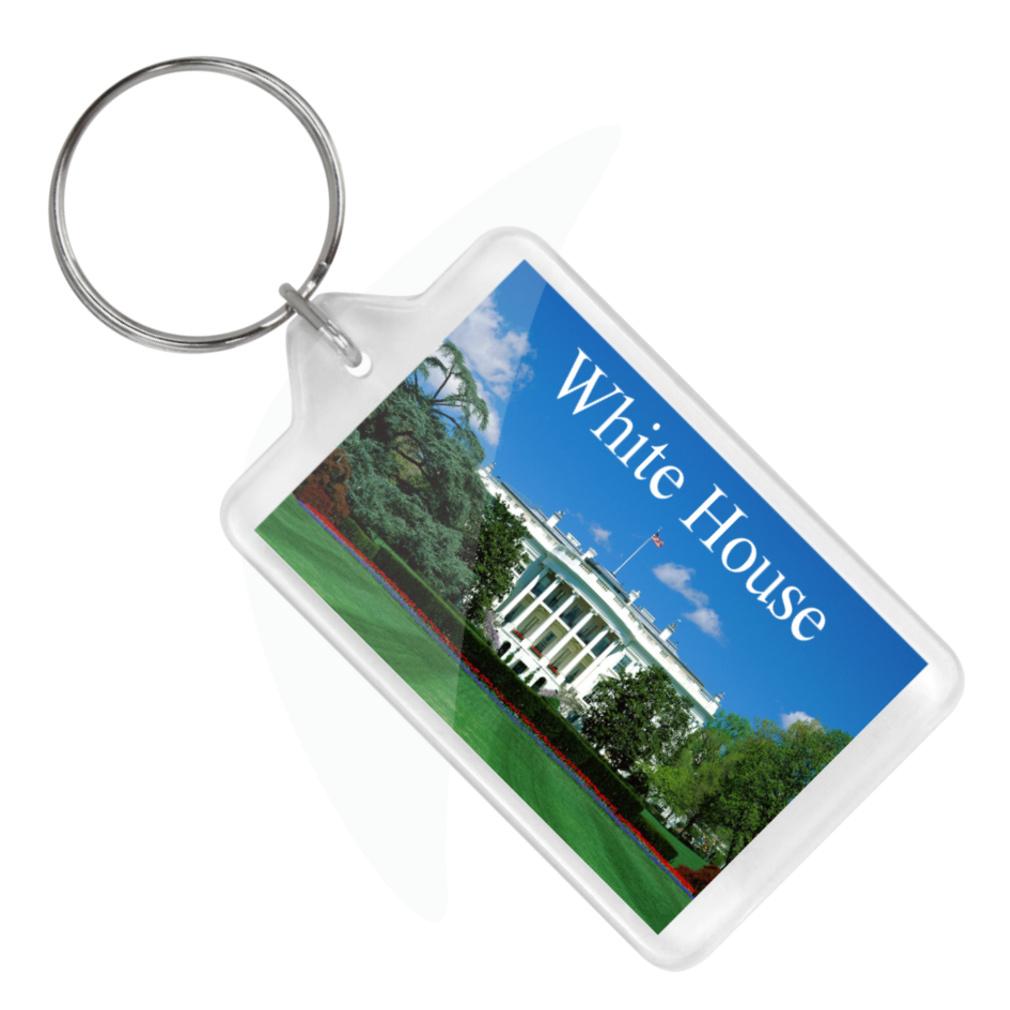 Washington DC White House Keychain Lucite