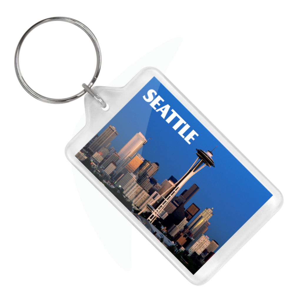 Space Needle Seattle Keychain Lucite