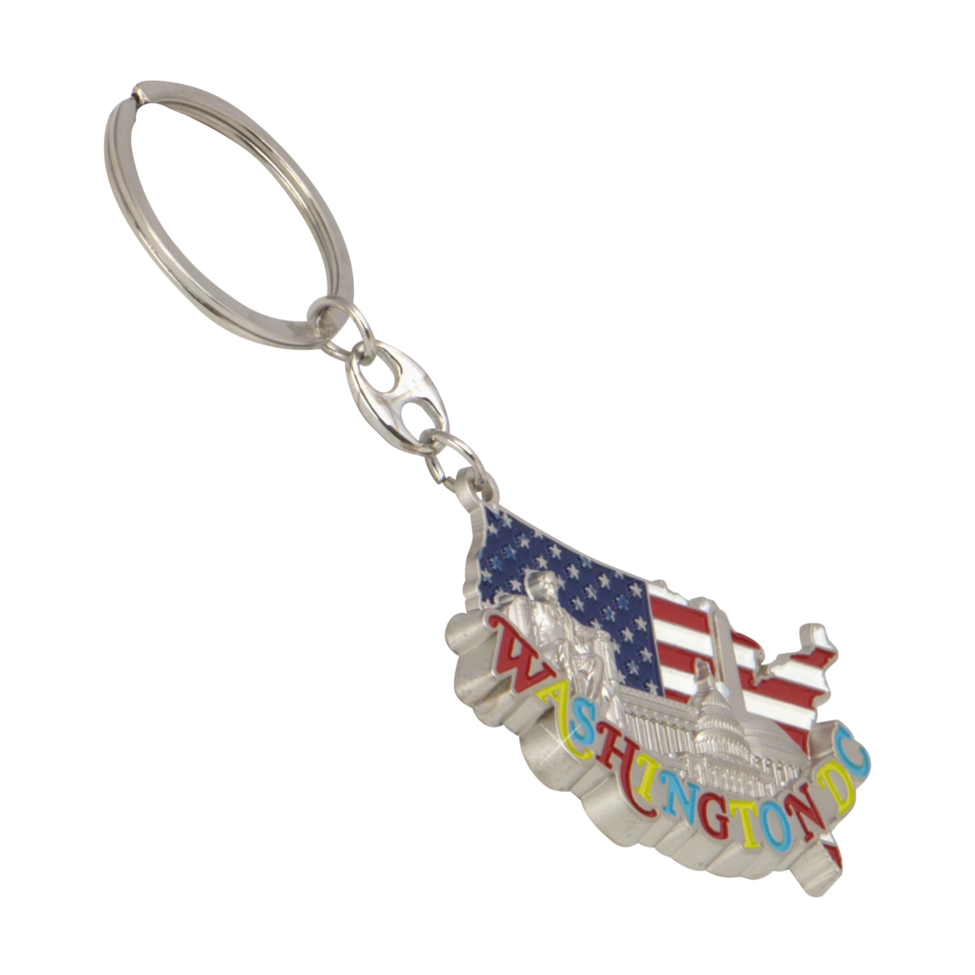 Washington DC Keychain Landmarks and Flag