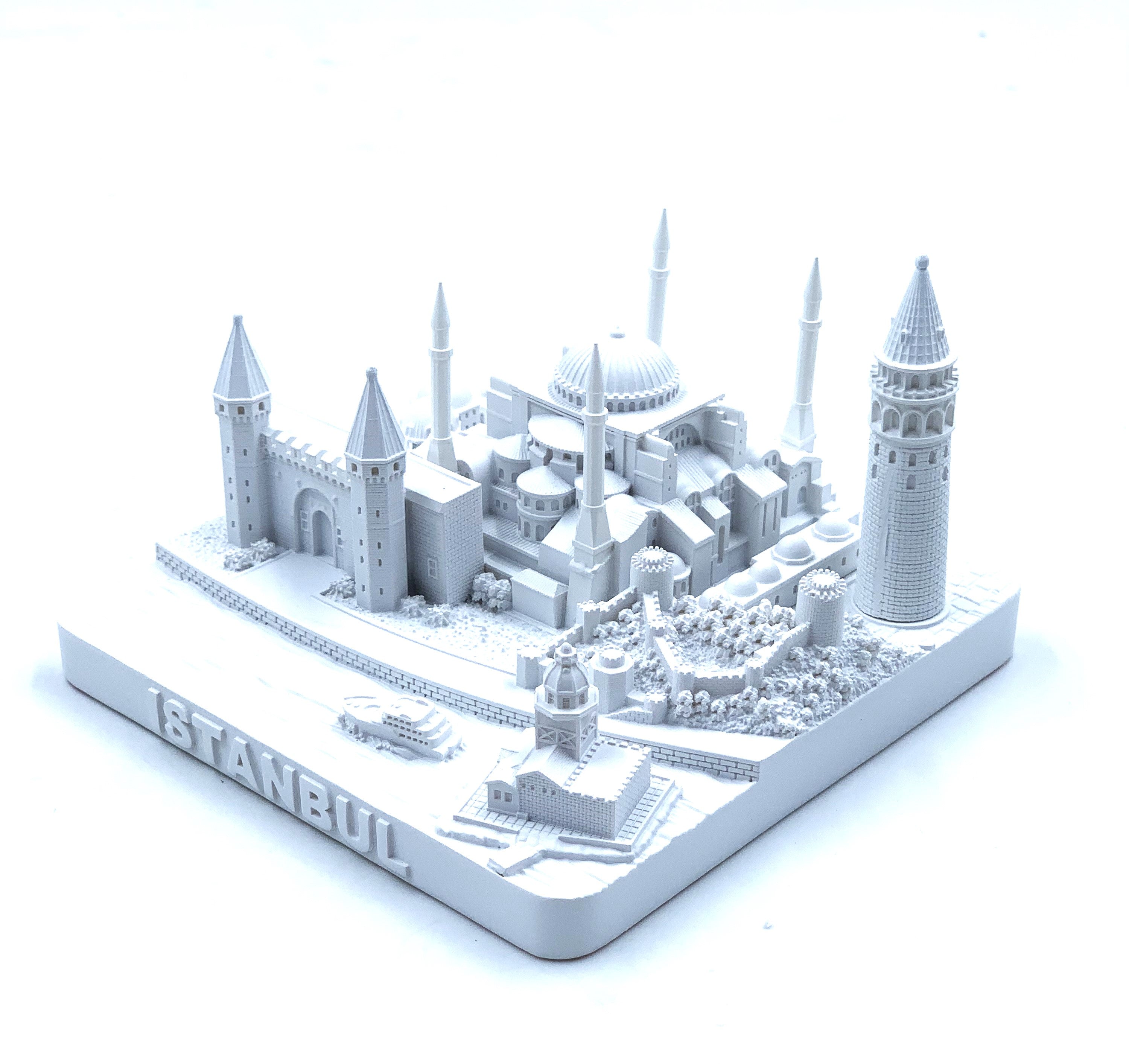 Copy of Istanbul City Skyline 3D Model Landmark Replica Square Matte ...