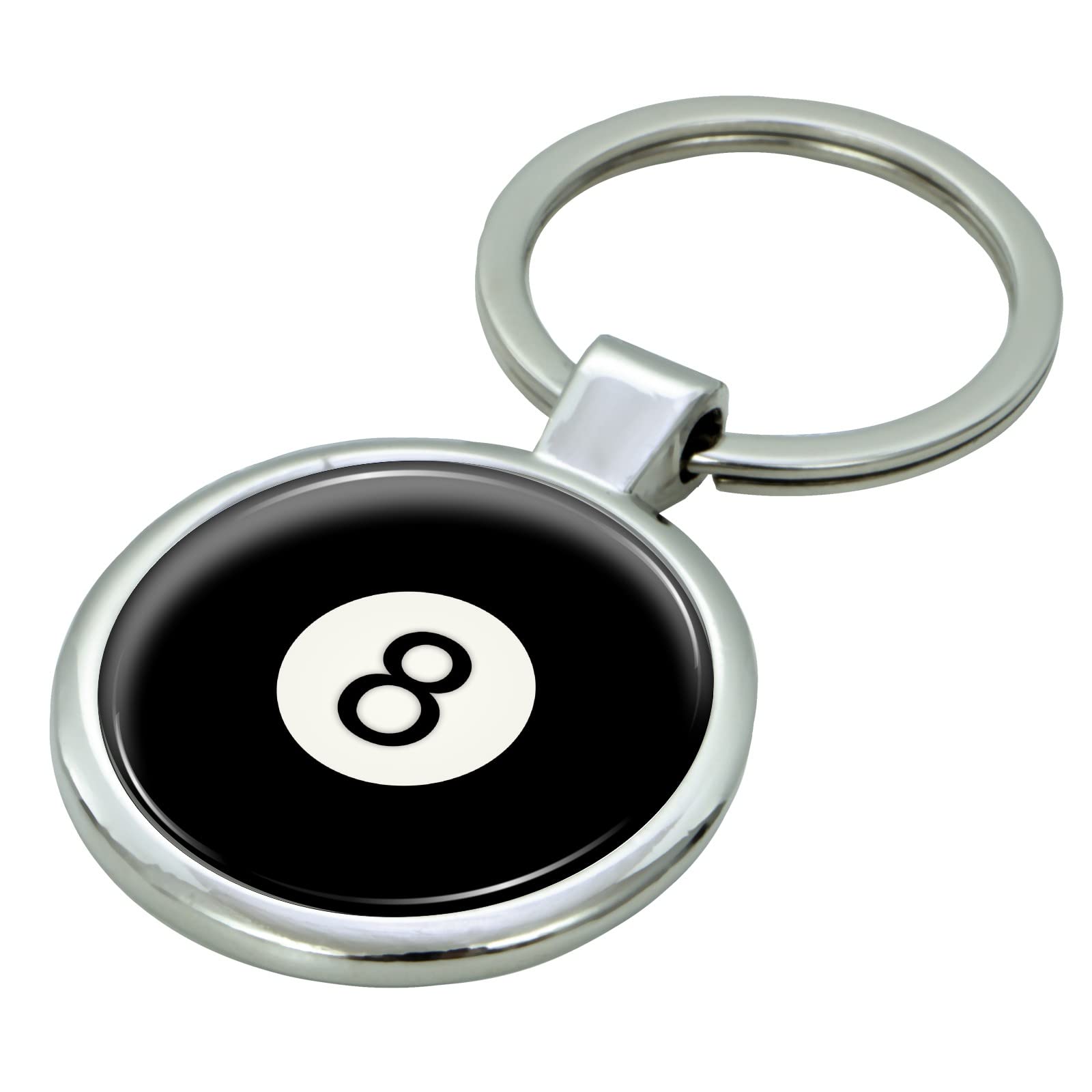 Billiards Eight Ball Keychain