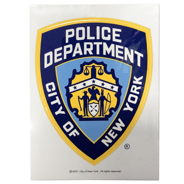 Official NYPD Sticker Removable Decal