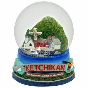 Ketchikan Alaska Snow Globe 3.25 in