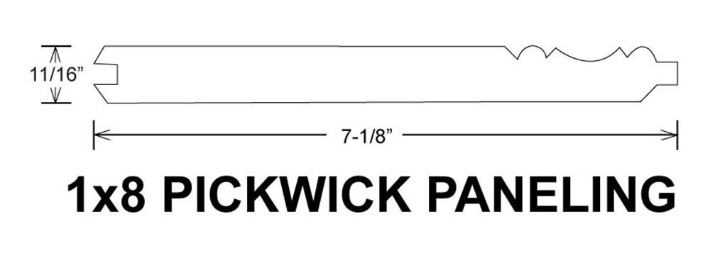 Pickwick Knotty White Pine Paneling by the board