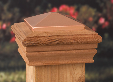 Heavy Duty Solid Copper Post Cap - Total Wood Store