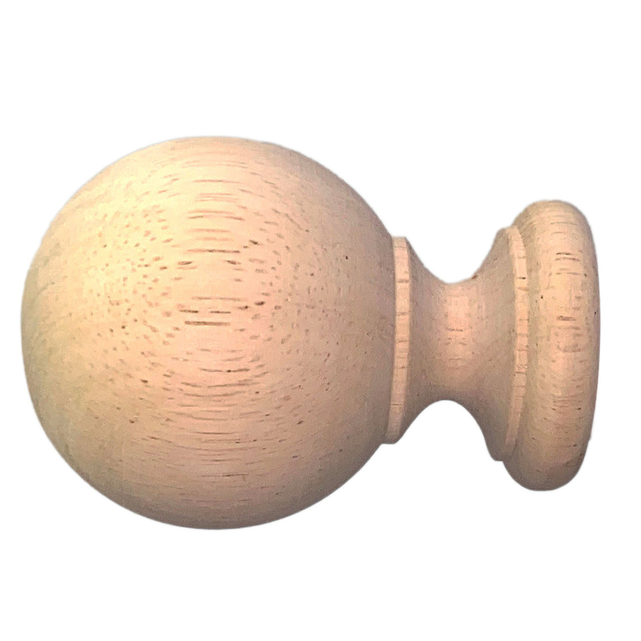 Unfinished Wooden Traditional Finial, pair