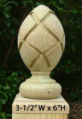 Pineapple Post Top Finial - Total Wood Store