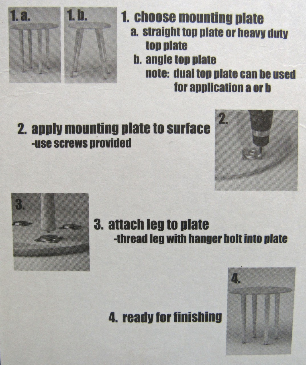 Dual Top Plate for Furniture Legs - Total Wood Store