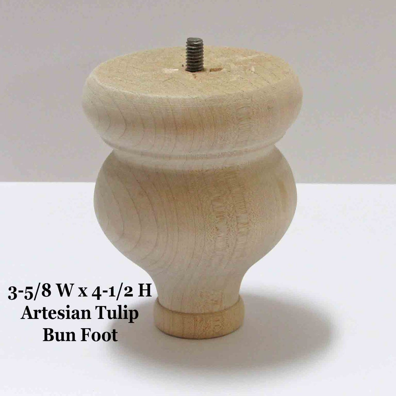 Artisan Tulip Hardwood Bun Foot