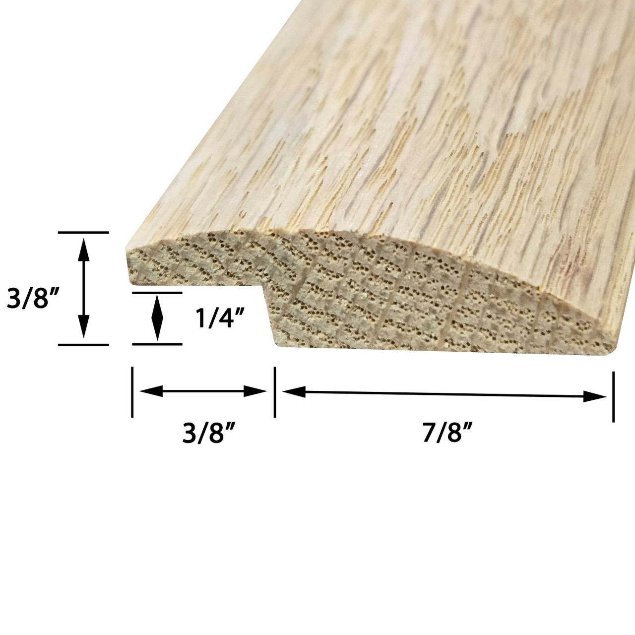 Oak Molding Edging with 1/4" Overlap - Total Wood Store