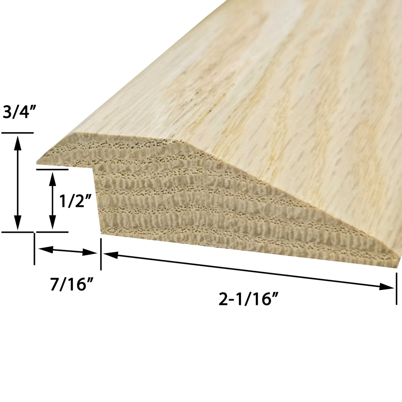 Oak Molding Edging with 1/2" Overlap - Total Wood Store