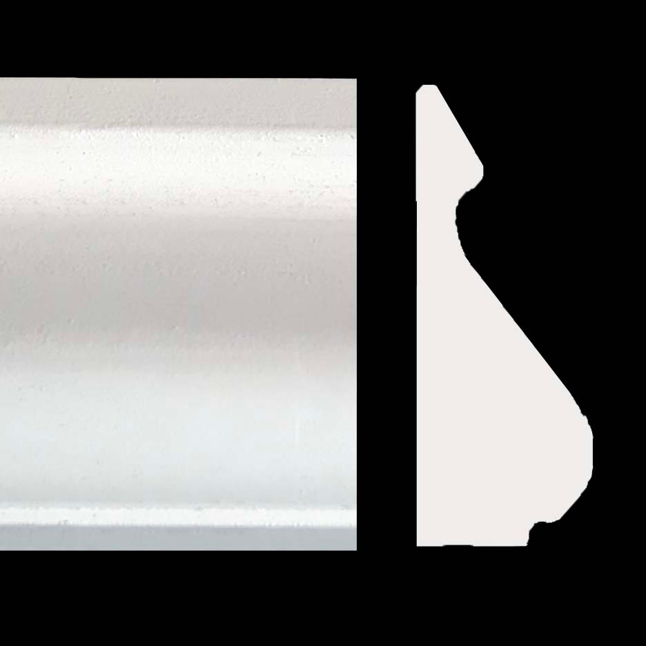 Base Cap Style 163 Moulding 11/16" x 1-3/8"
