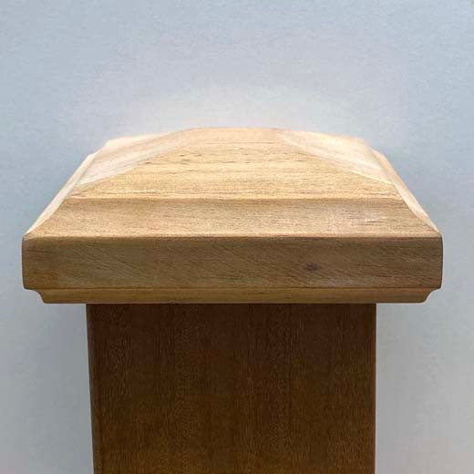 Mahogany Miterless Traditional Pyramid Post Cap