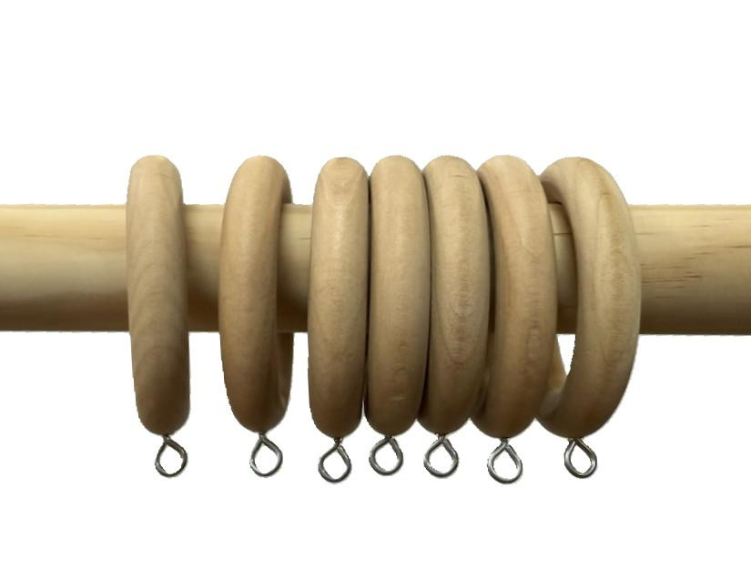 Unfinished Wooden Drapery Rings - Total Wood Store