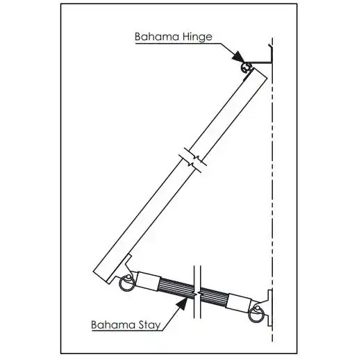 Fixed Bahama Shutter Stays - Total Wood Store