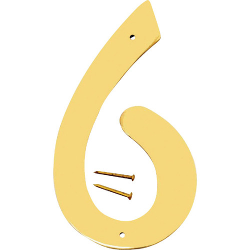 4 inch Polished Solid Brass House Numbers - Total Wood Store