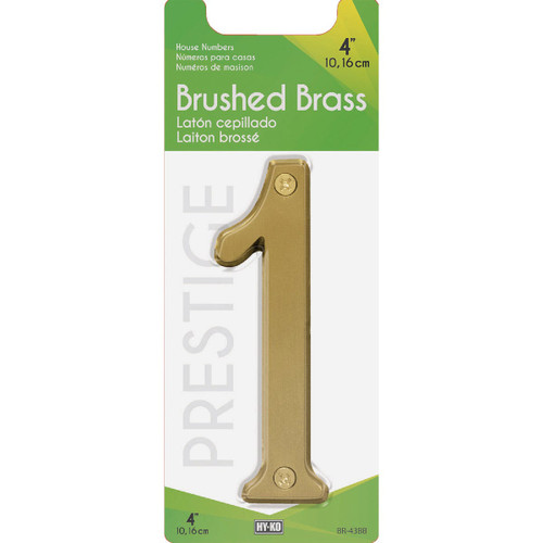 4 inch Brushed Brass House Numbers - Total Wood Store