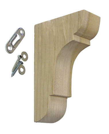 3"x5" Small Shelf Hardwood Bracket in Poplar and Maple