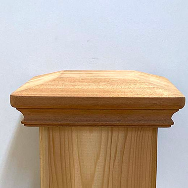 Mahogany Miterless Trim Pyramid Post Cap - Total Wood Store