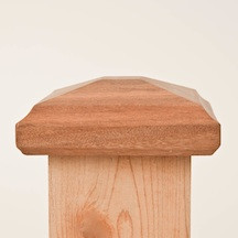 Mahogany Miterless Traditional Pyramid Post Cap