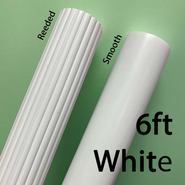 6ft White Wooden Drapery Rod - Total Wood Store