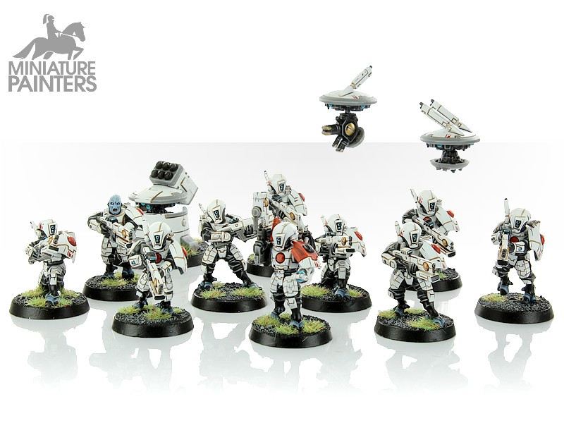 T'AU EMPIRE FIRE WARRIORS STRIKE TEAM - MINIATURE PAINTERS