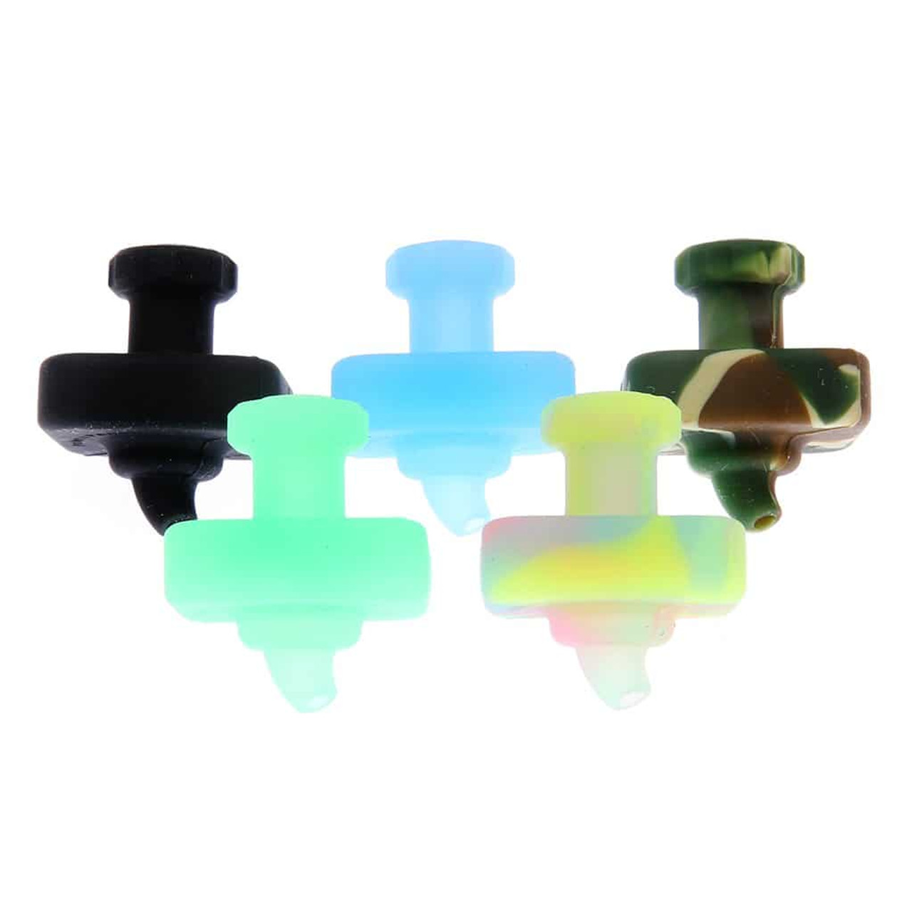 Silicone Directional Carb Cap Assorted Colors Silicone Bong