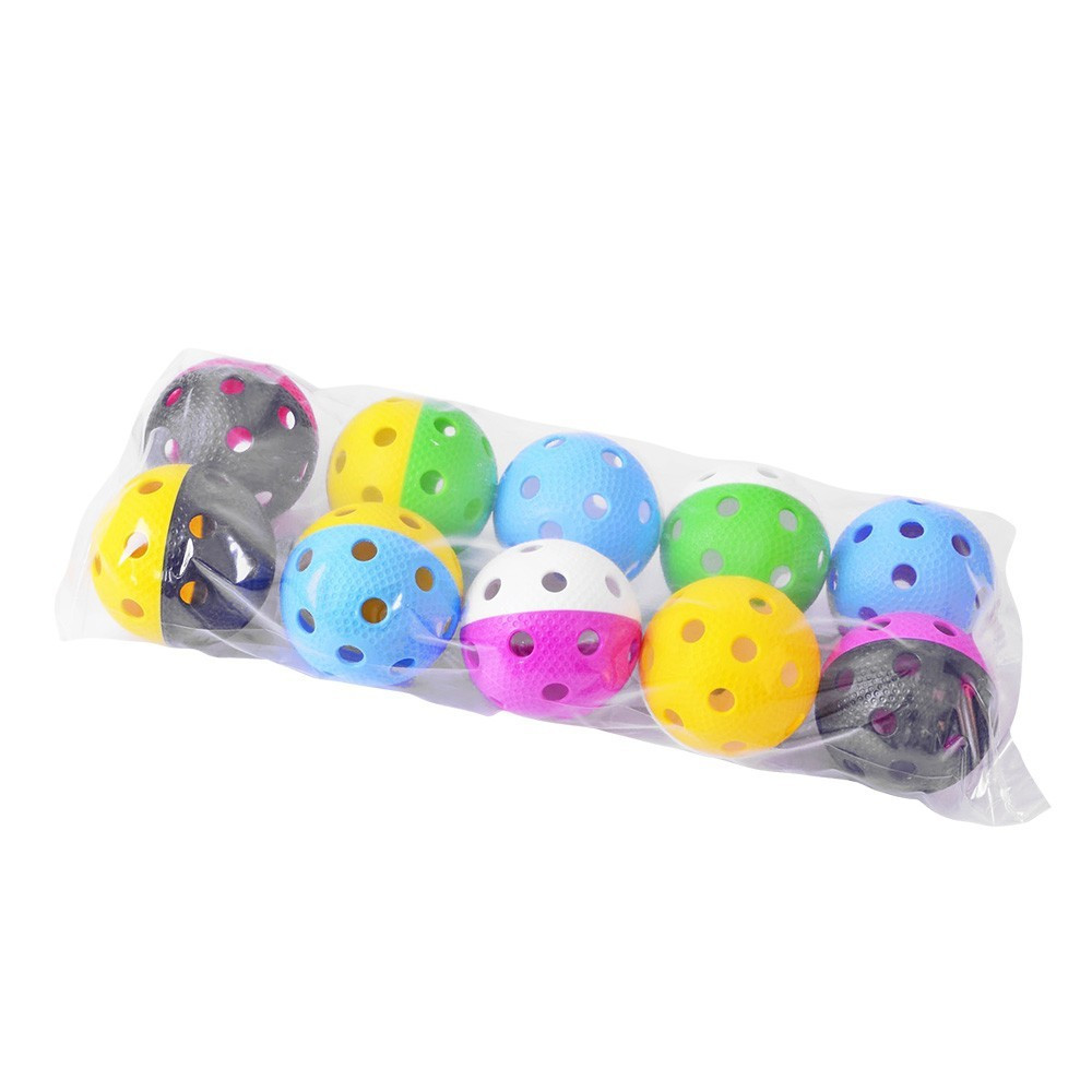 Pickle balls & Floorball Solid colors 10 Pack - Assorted Colors