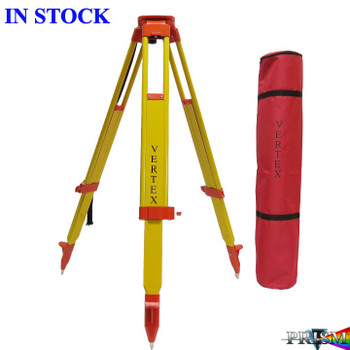 VERTEX VXT2-1 Heavy Duty All-Wood Instrument Tripod with a carrying bag.