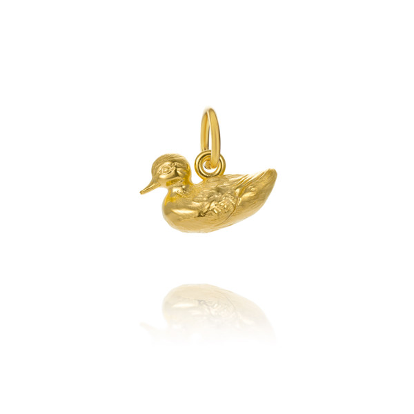 Colby Davis Pendant: Duckling Charm Gold Vermeil - www ...