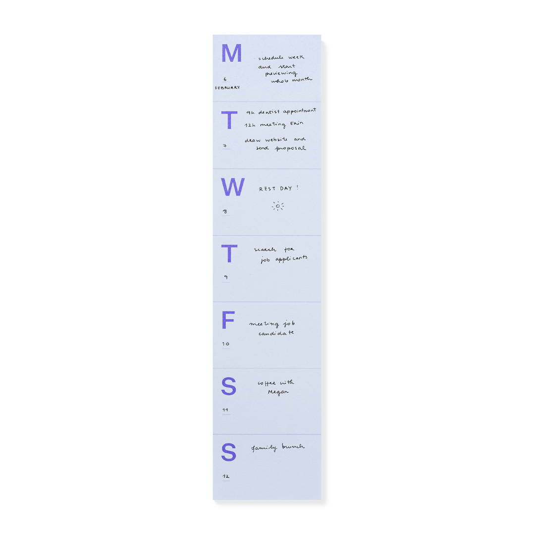 Notepad Large - Weekly - Design Harvest