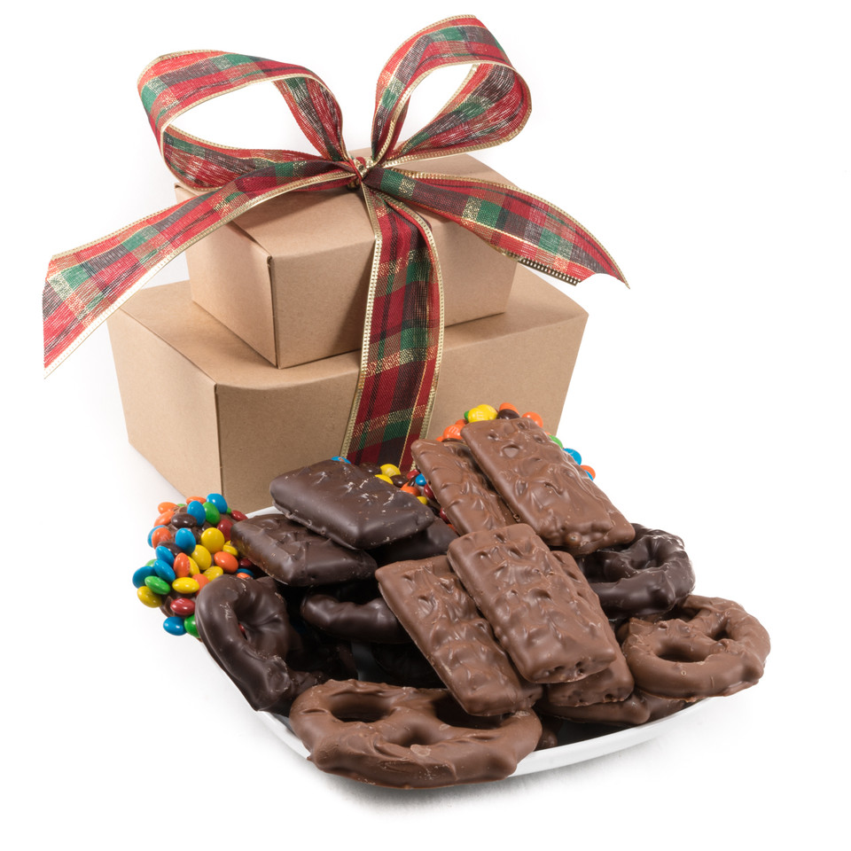 Chocolate Pretzels Graham Crackers Tower - Goodies Texas