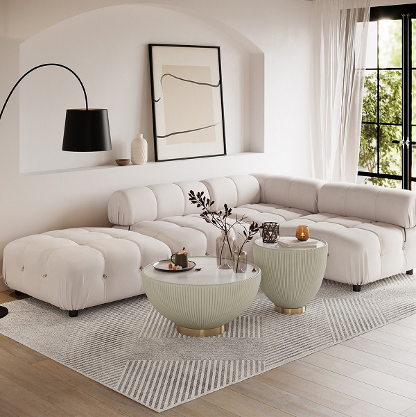 Affordable velvet sectional store