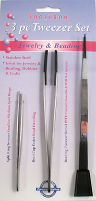 4 Piece Tweezers Set