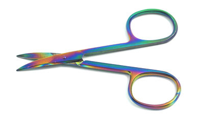 3.5" Rainbow Scissors With Curved Tip