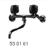 IMPA 530161 SINK FAUCET CHROMED WATERLINE 128-178 MM WITH UNDERSIDE ...