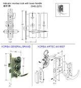 IMPA 490109 INDICATOR MORTISE LOCK WITH LEVER HANDLE OHS-2270