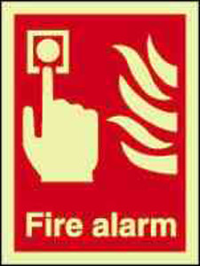 IMPA 336121 Self adh. Fire equipment sign - Fire alarm