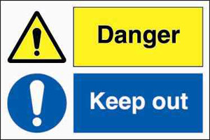IMPA 333112 Self adhesive comb.signage - Danger Keep out