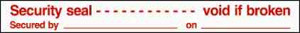 IMPA 332700 Self adhesive Security seals - sheet of 10 stickers