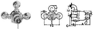 IMPA 530391 SHOWER FAUCET RADA 722M THERMOSTATIC