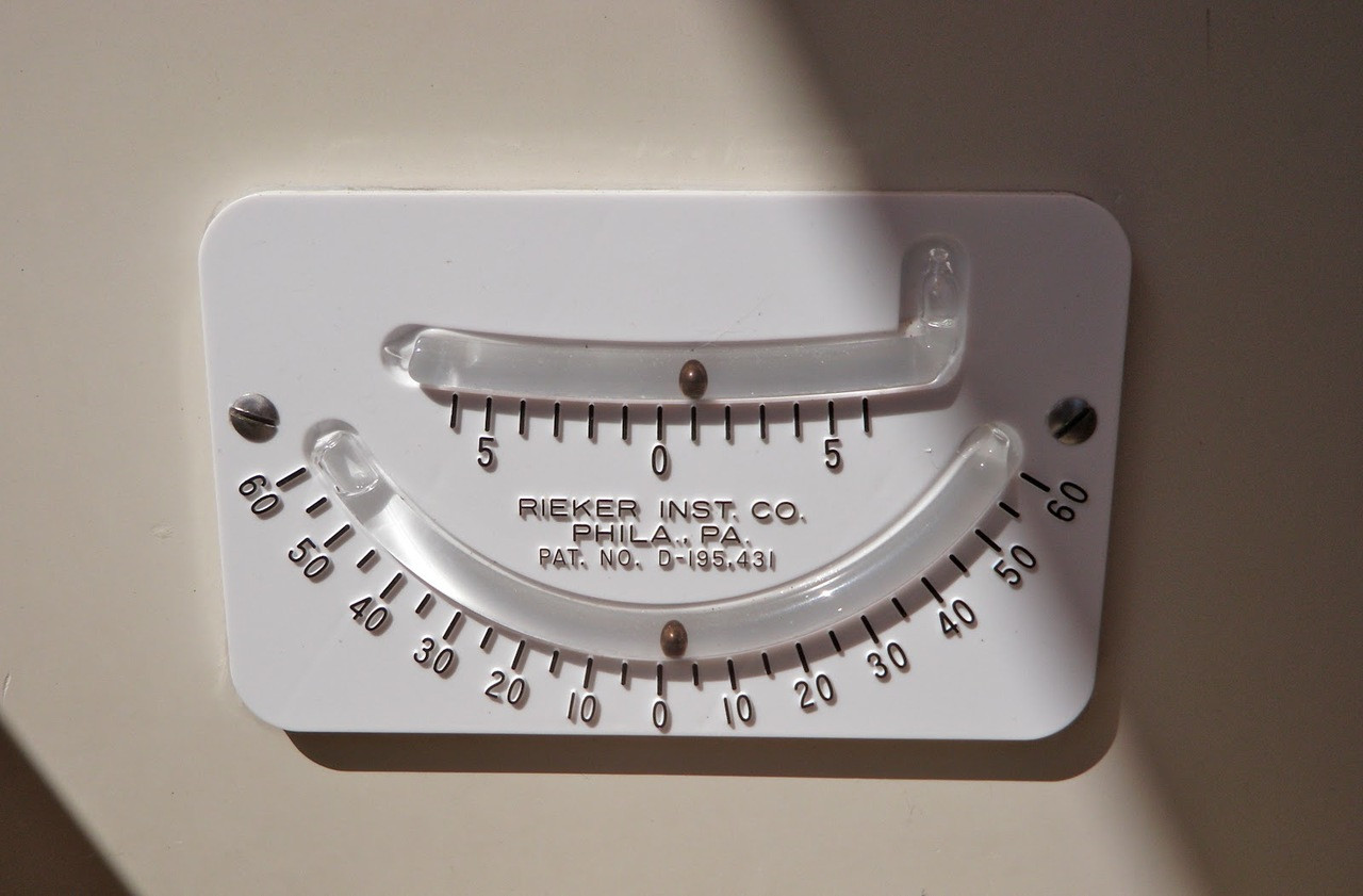 IMPA 370242 CLINOMETER PLASTIC CASE TUBE TYPE 60-0-60 degrees