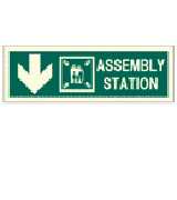 IMPA 334328 Direction sign (PV) - Assembly station arrow left down