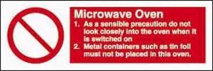 IMPA 338618 Galley sign - Microwave oven
