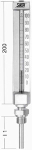 IMPA 651901 INDUSTRIAL THERMOMETER CASE: 200MM RANGE: -30/+50C G1/2 ...
