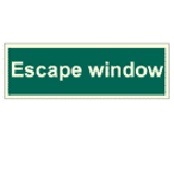IMPA 334344 Photoluminescent Direction sign - Escape window
